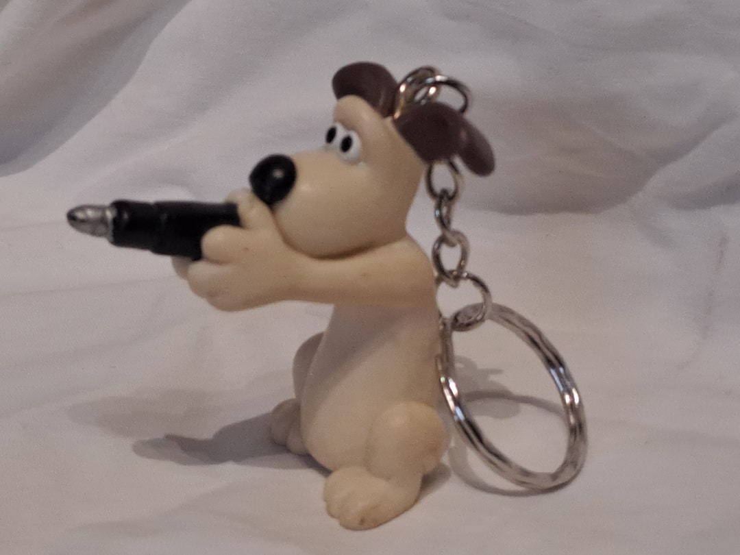 Gromit With Ray Gun Zipper Charm Keyring Key, Fob, Ring, Chain, Dangler ...