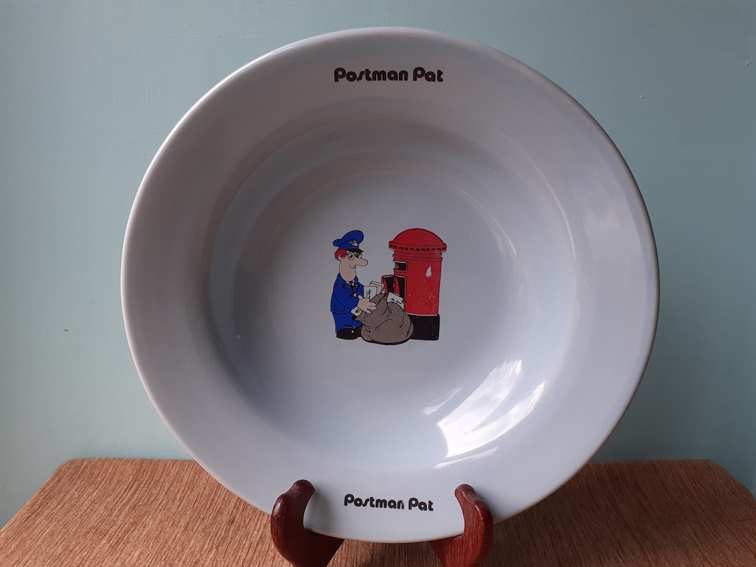 Gibson Pottery Postman Pat Bowl Dish - Blue Collectable TV Character ...