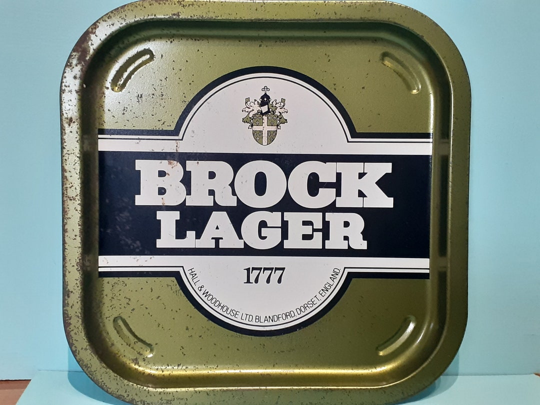 Brock Lager 1777 Hall and Woodhouse Beer Tray Barware Man Cave Bar ...