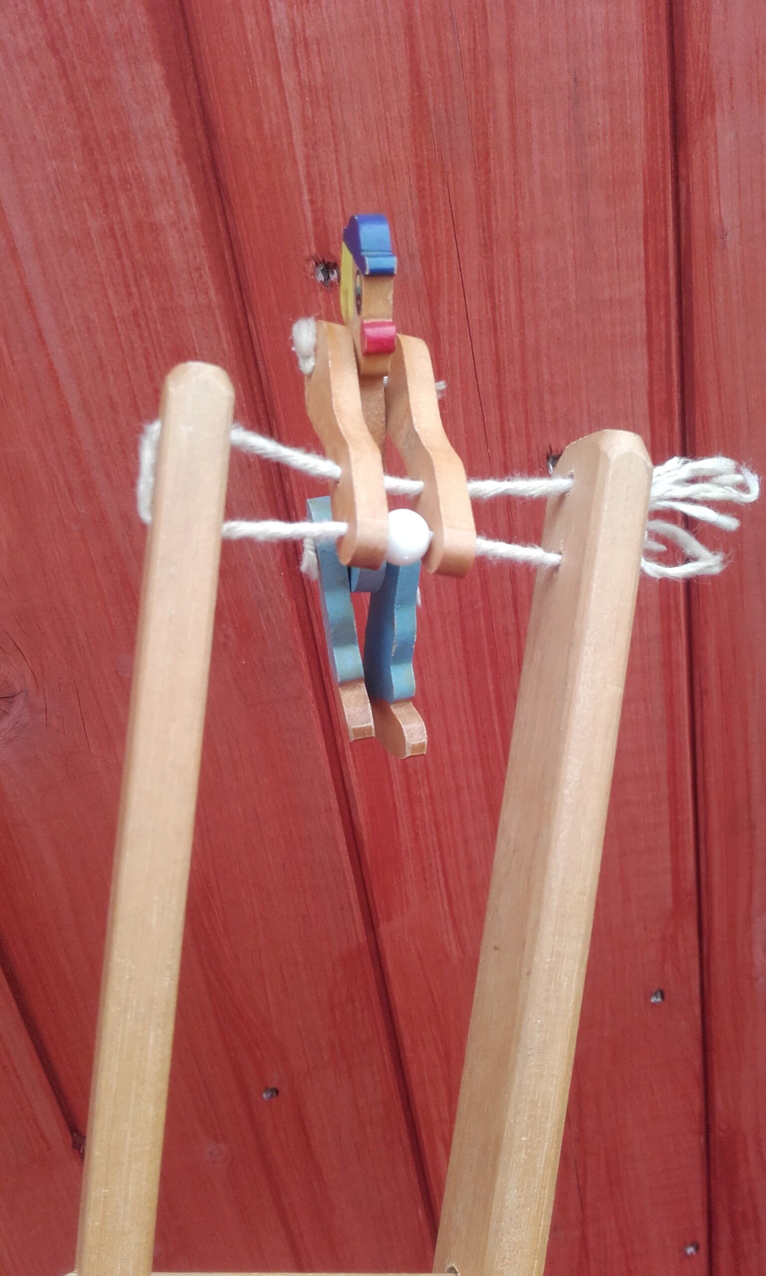 Clown Acrobat Wooden Spinning Articulated Vintage Toy Handmade | Etsy