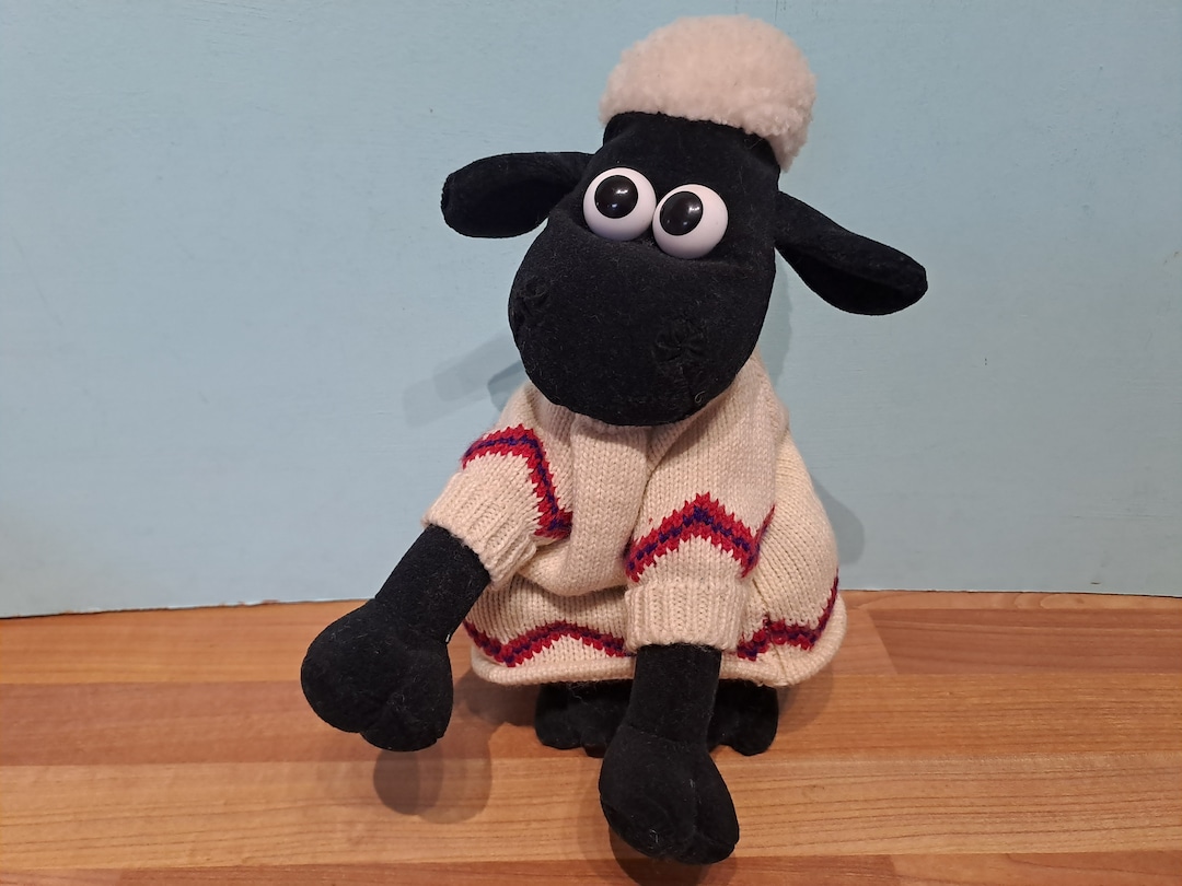 Wallace and Gromit - Vintage Shaun the Sheep Plush Stuffed Soft Toy ...