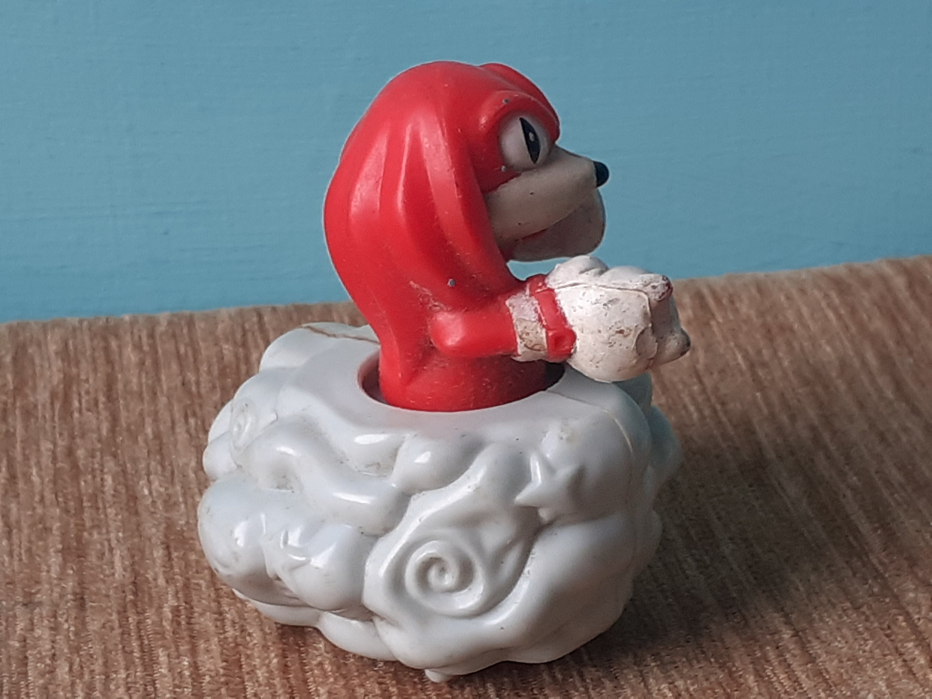 Knuckles O the Echidna - 1990 Spinning Sega Push Along Toy From Sonic ...