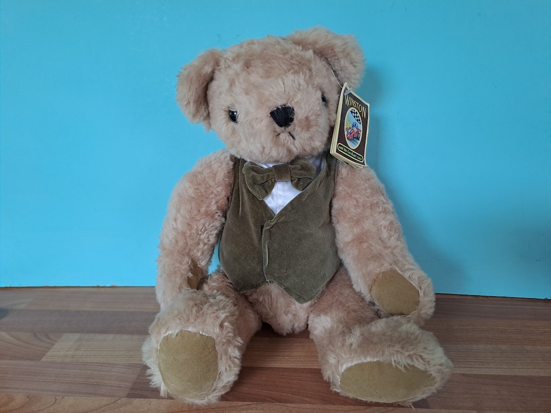 Winston Promotional Artist Teddy Bear. Vintage Soft Stuffed Plush ...