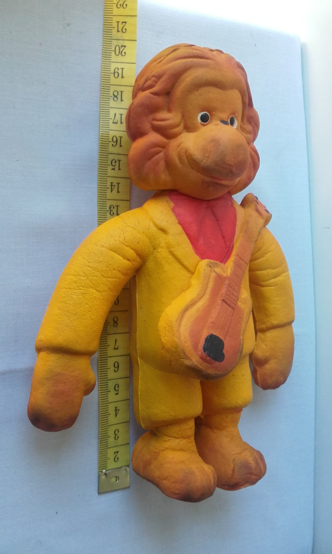 Vintage Bendy Jacko the Monkey With Guitar Foam Rubber Toy Figure 1960s ...