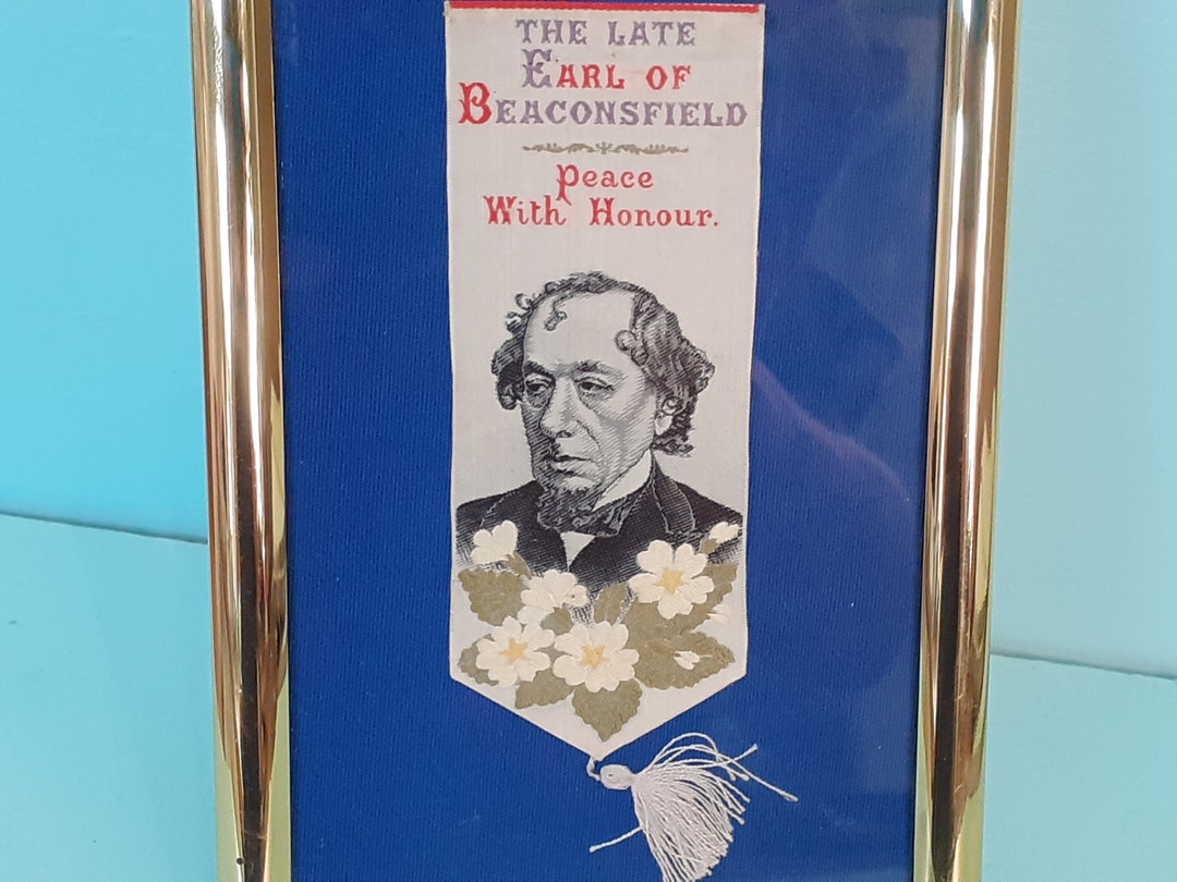 Antique Stevengraph Pure Silk Woven Picture Bookmark Earl of ...