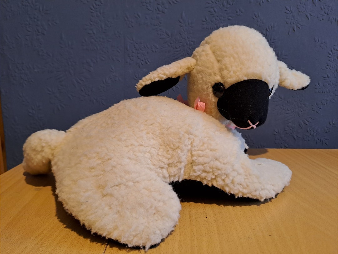 Vintage Lamb Baby Sheep Large Teddy Plush Stuffed Collectors Toy or ...
