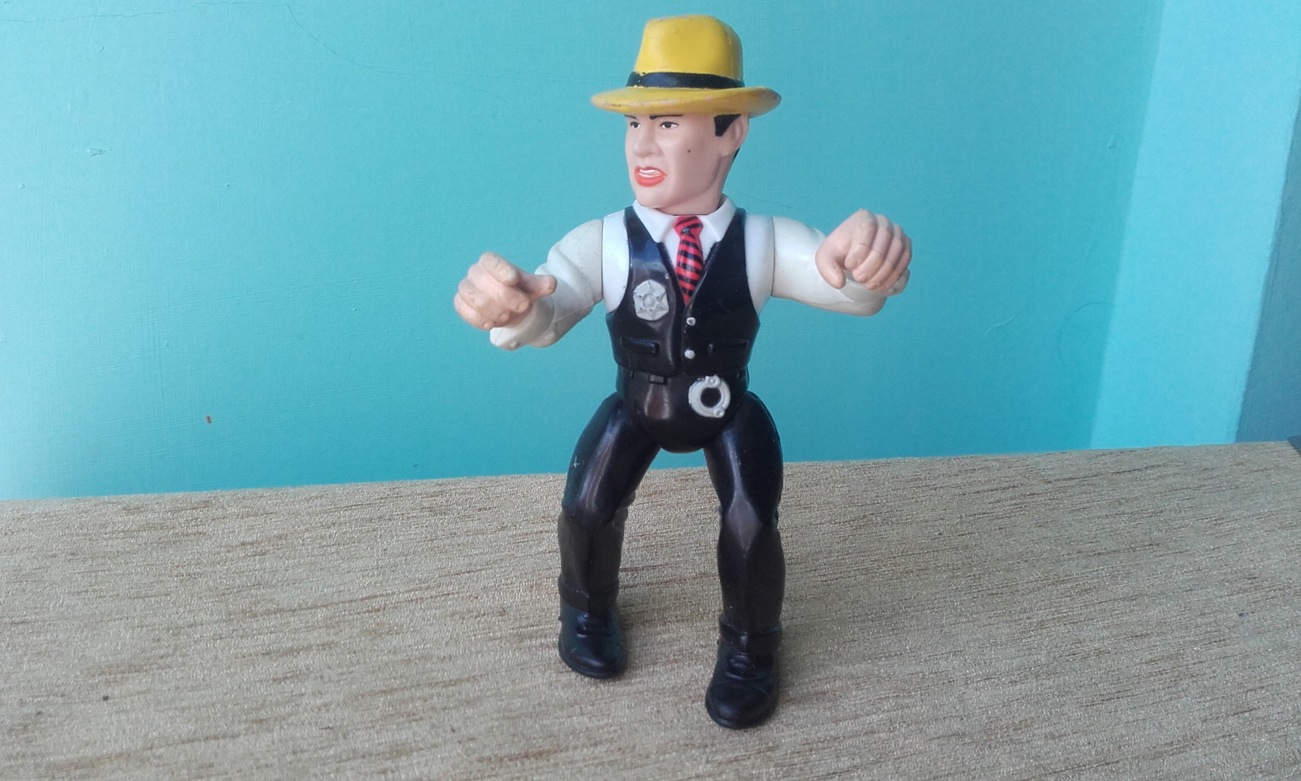 Vintage Dick Tracy Movable Head And Limbs Toy Doll Figure Made Etsy