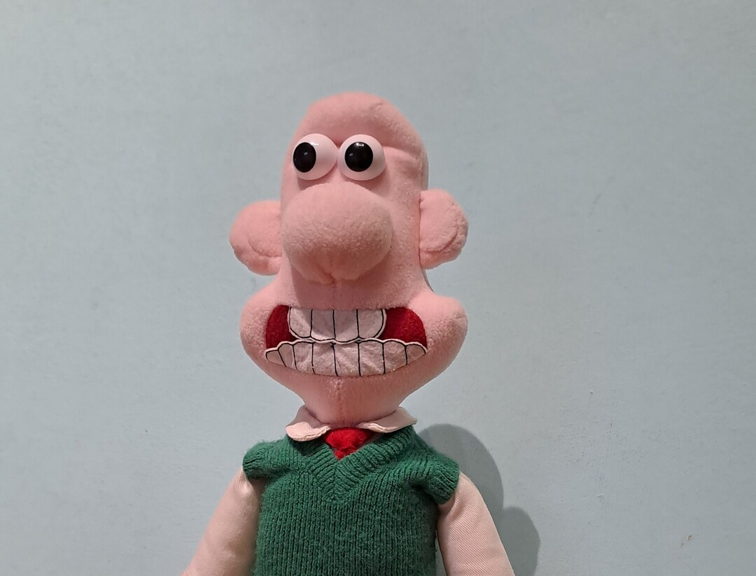 Large Vintage Wallace Stuffed Soft Toy 1989 Aardman. Made by Born to ...