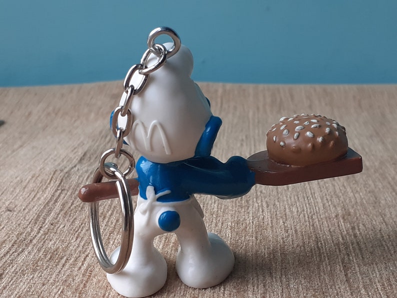 Burger Chef Smurf Keyring Key Chain Fob Ring Original - Etsy UK