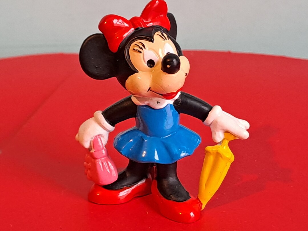 Minnie Mouse Bully Germany Vintage Figure With Bag and Umbrella - Walt ...