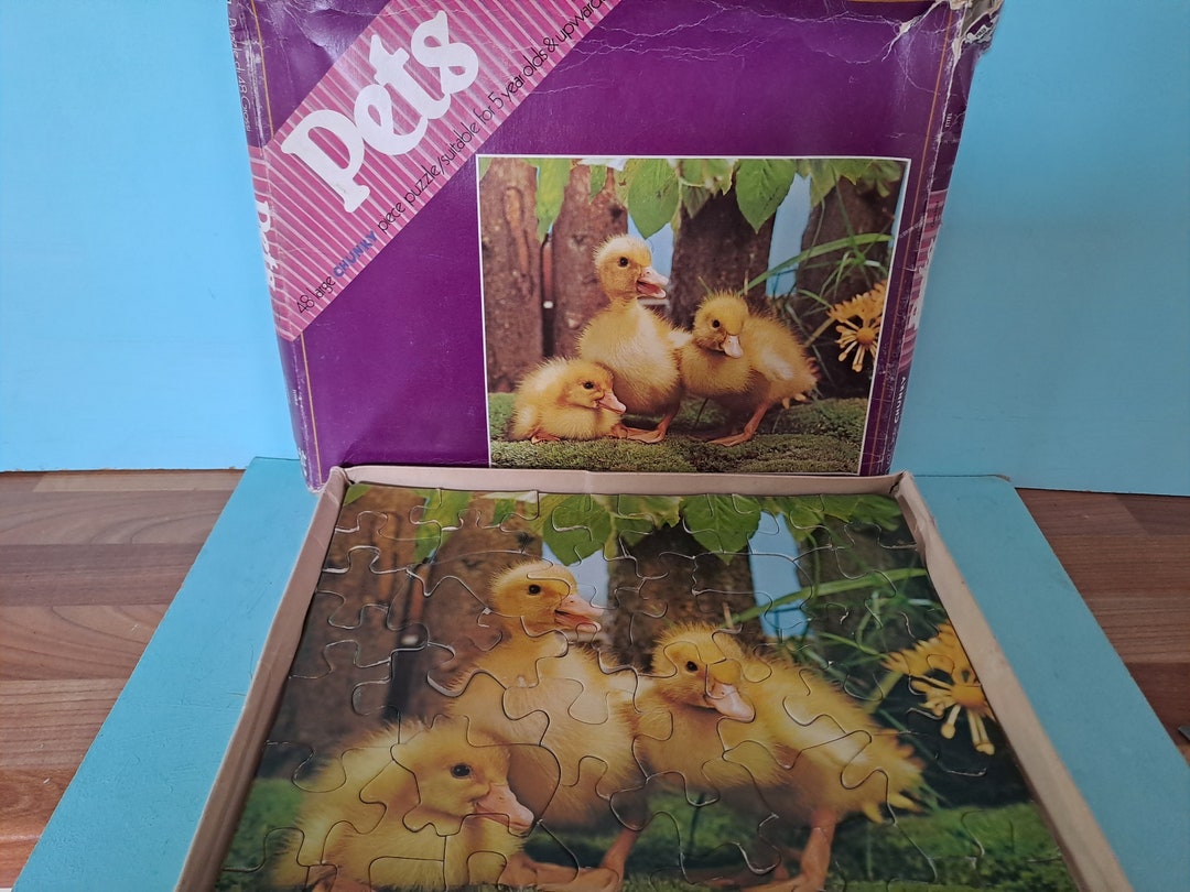 Pets Ducklings 48 Piece Chunky Jigsaw Puzzle. 1970s. - Etsy
