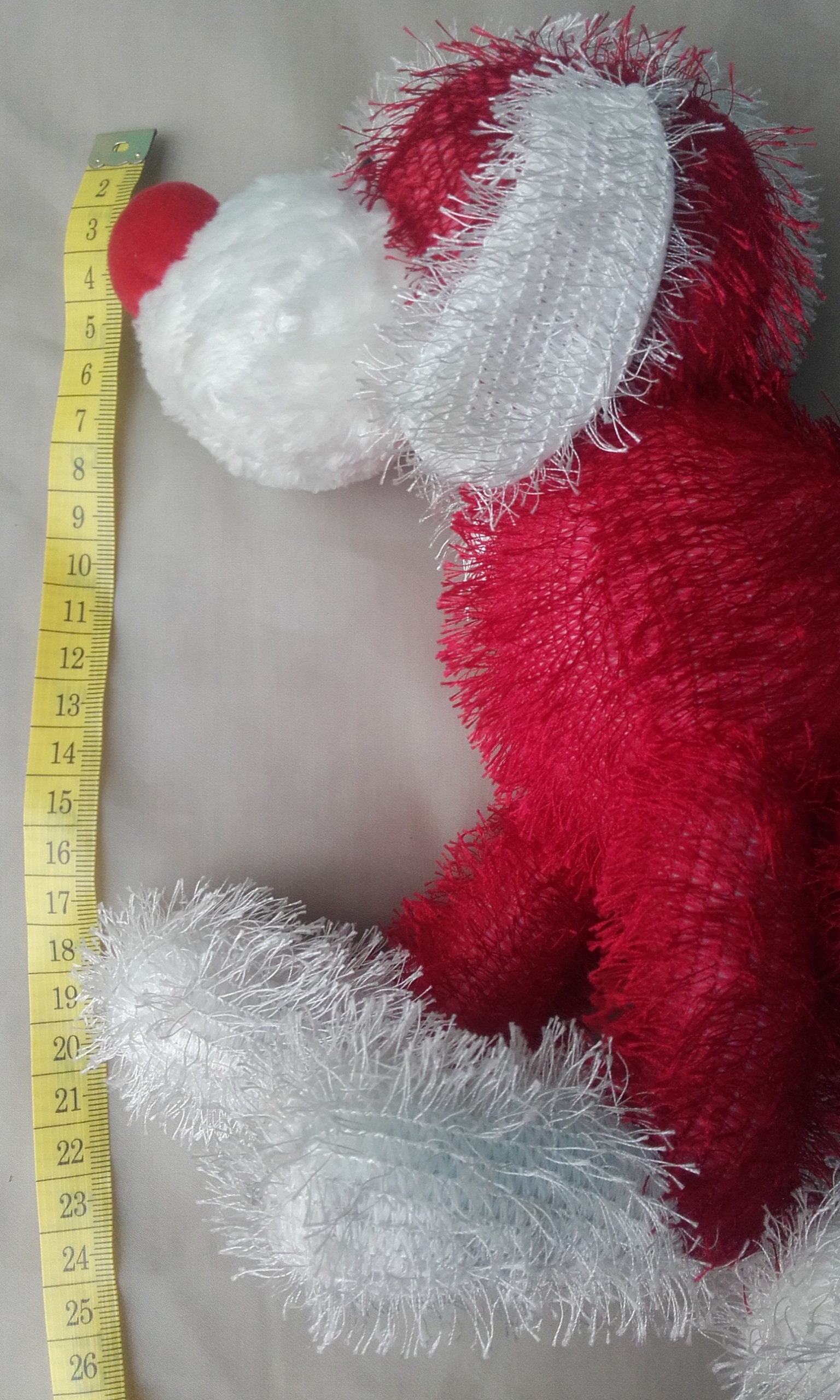 I Love You Fuzzy Dog Plush Soft Stuffed Toy Vintage Red and | Etsy