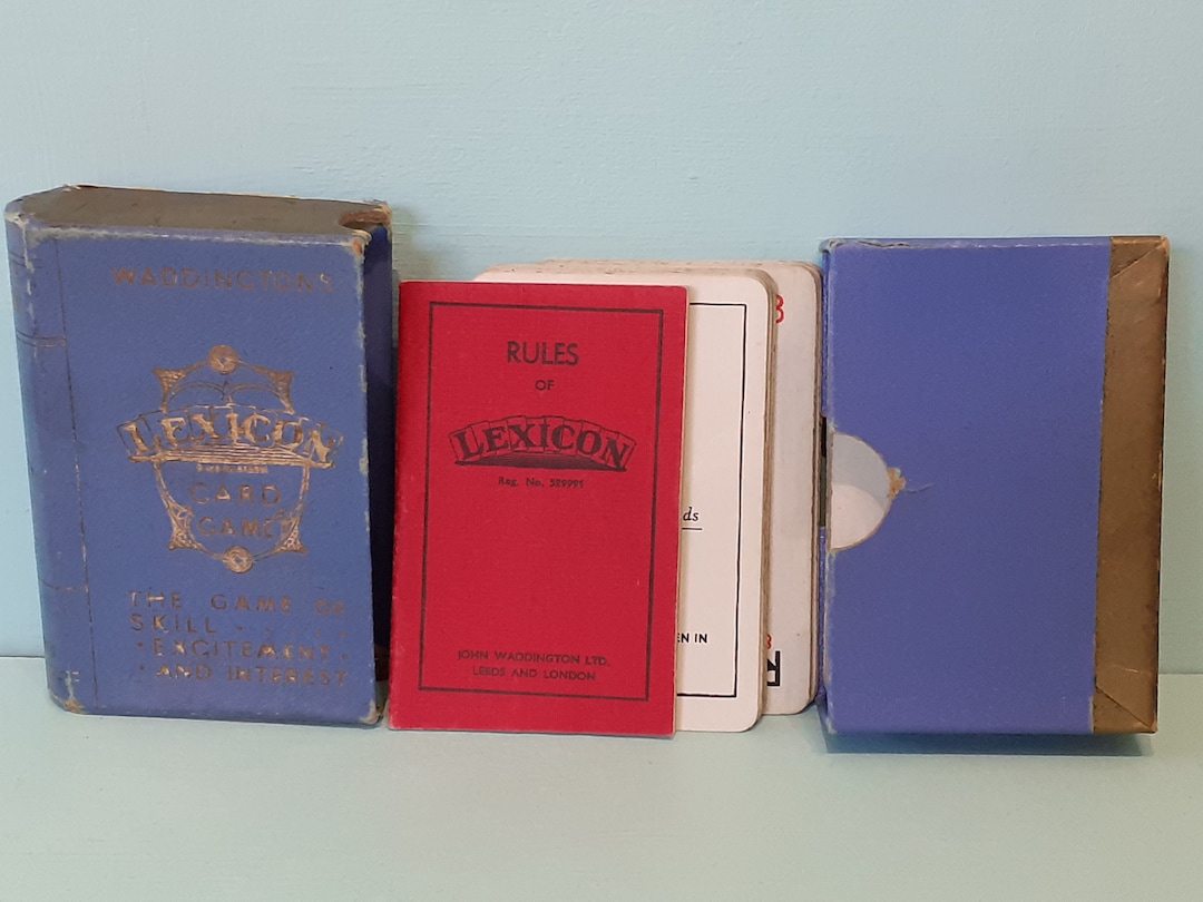 Waddingtons Lexicon Vintage Playing Card Game Secret Book Box by A ...