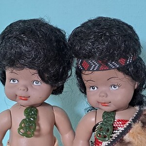Pair Maori Dolls Collectors Souvenir Toy From New Zealand Vintage 70s ...