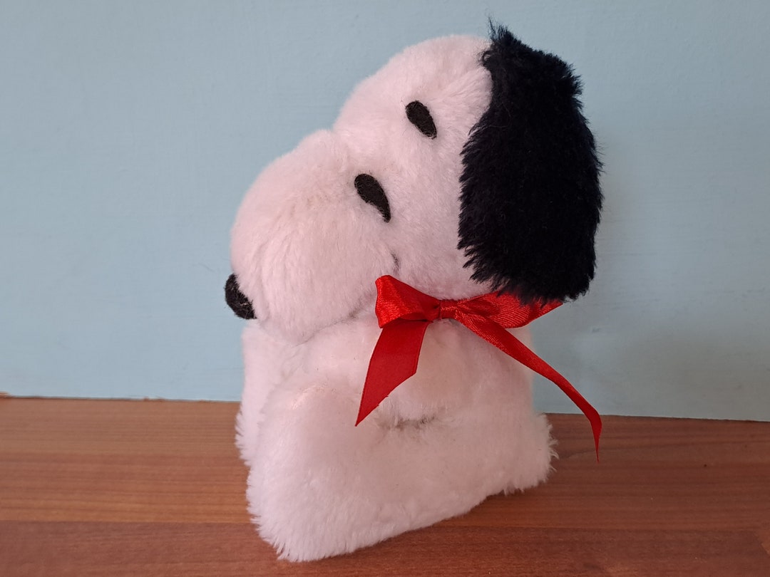 Snoopy Peanuts in Red Ribbon Vintage Stuffed Cuddly Soft Doll - Etsy
