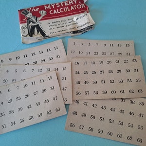 Vintage the Mystery Calculator Card Trick Pack Game. - Etsy