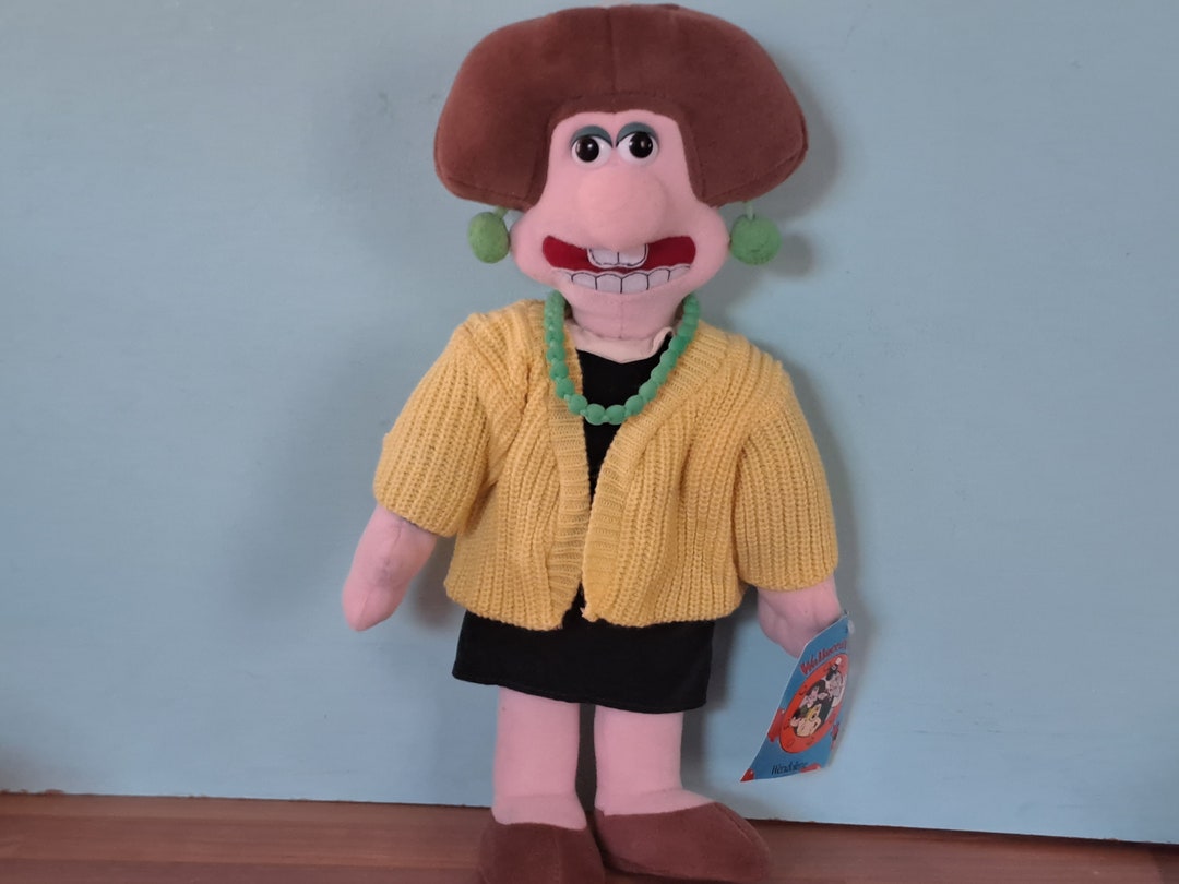 Large Vintage Wendolene in Yellow Cardigan Stuffed Toy From Wallace and ...