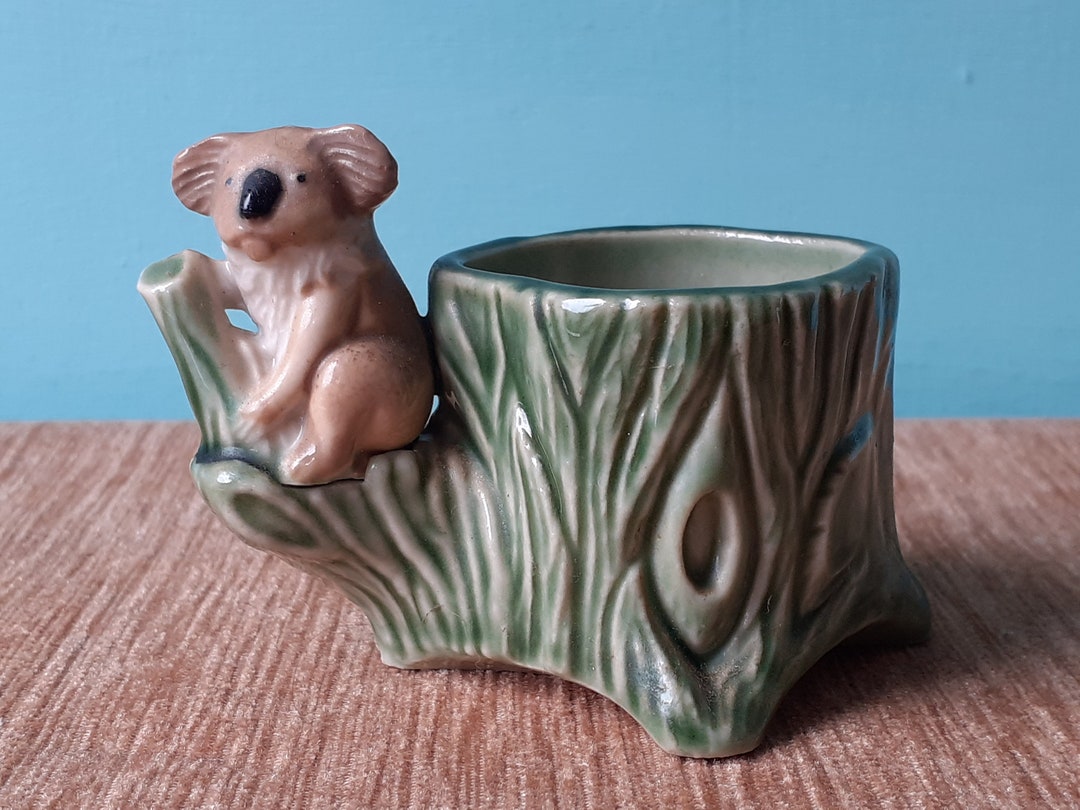 Wade Porcelain Koala Posy Vase, Tiny Planter, Egg Cup, or Candle Holder ...