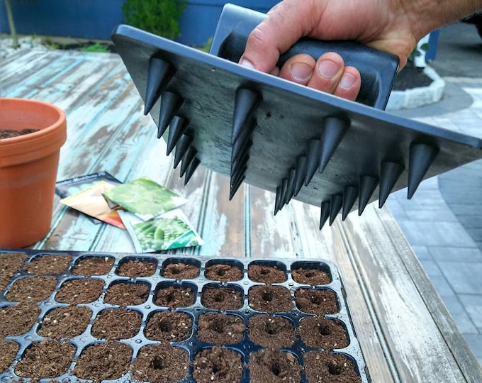 The Original 24-hole Soil Digger and Soil Spacer for Planting Seeds ...