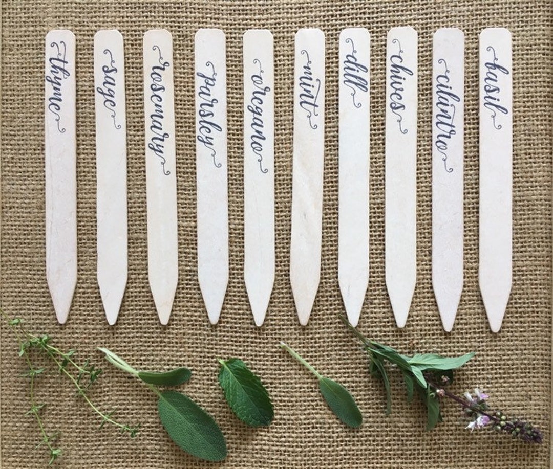 Mix & Match Rustic Garden Markers and Labels - Choose From Our Herbs ...