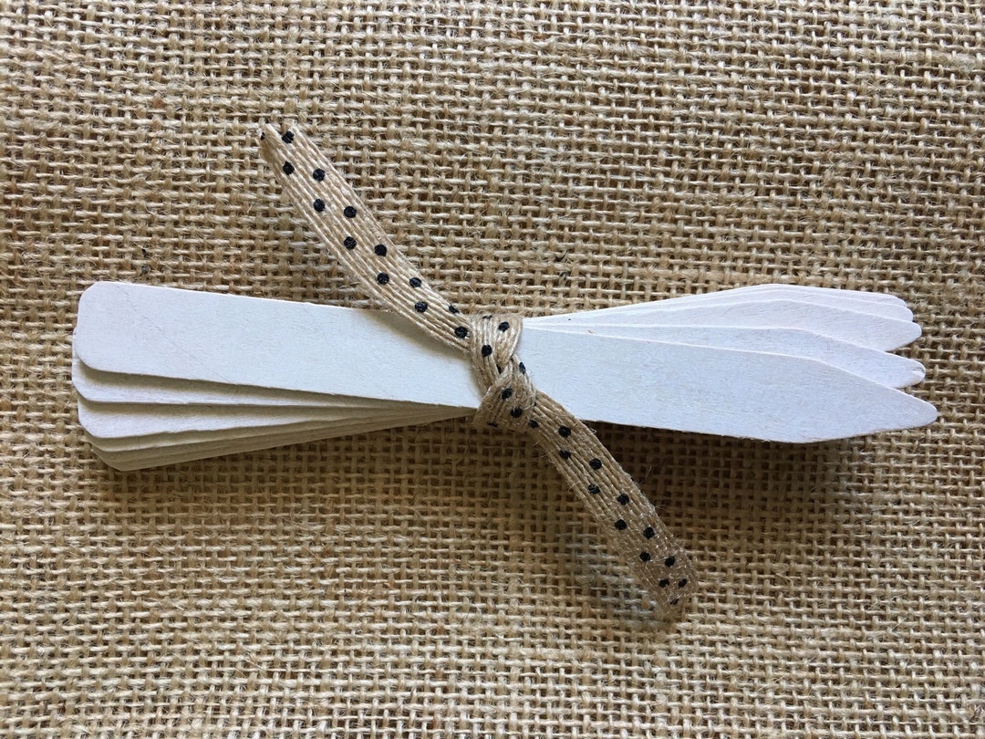 25 Rustic White Wooden Garden Markers: Biodegradable Plant Tags - Etsy