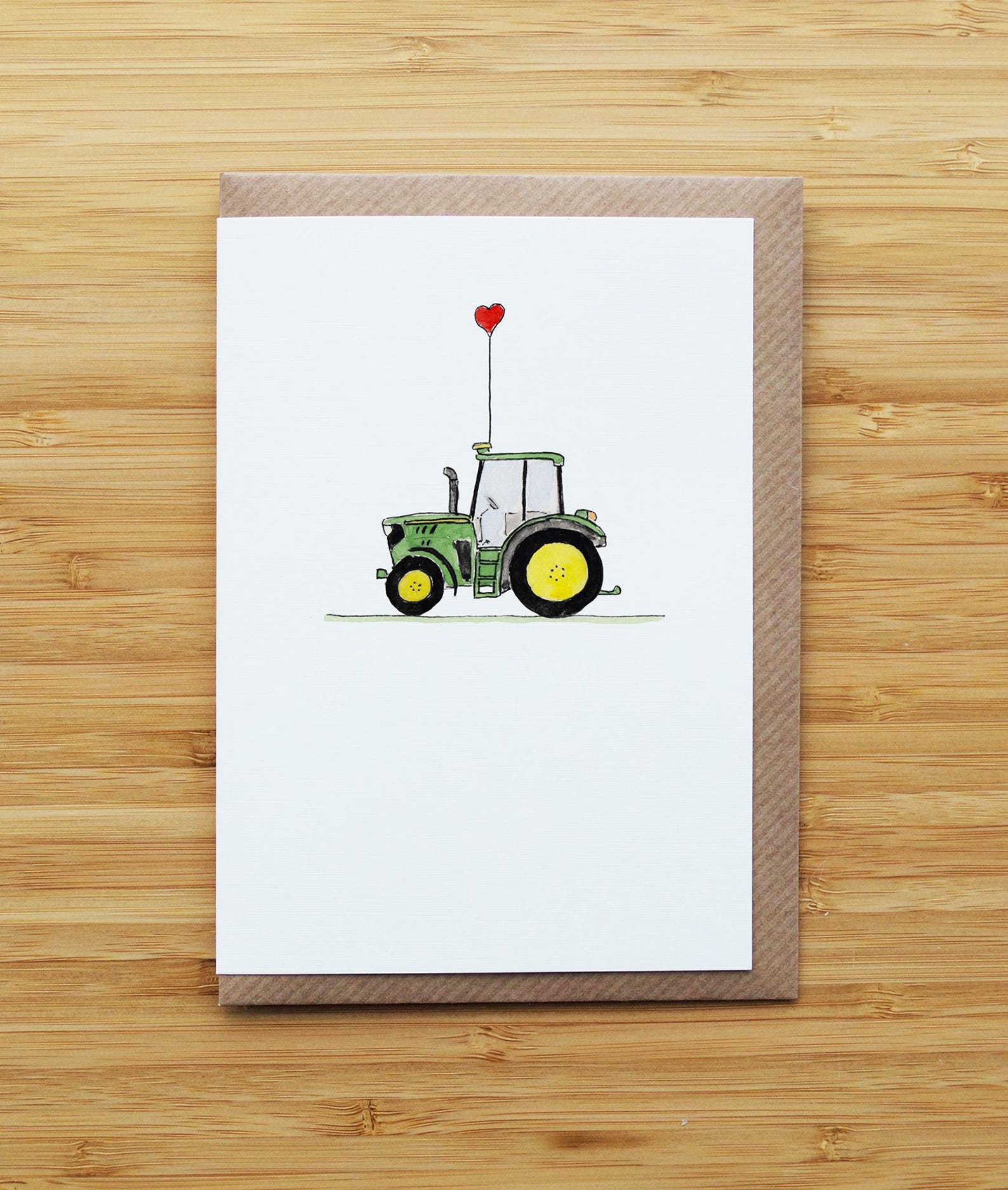 Love Tractor Card - Farmer - Valentines - Heart - Recycled - Etsy