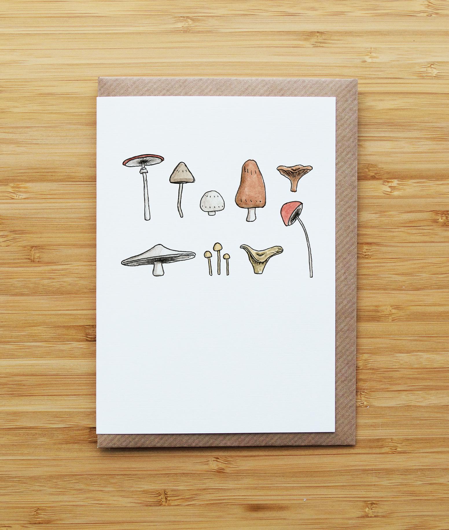 Mushroom Love Card - Fungi - Recycled Card - Etsy