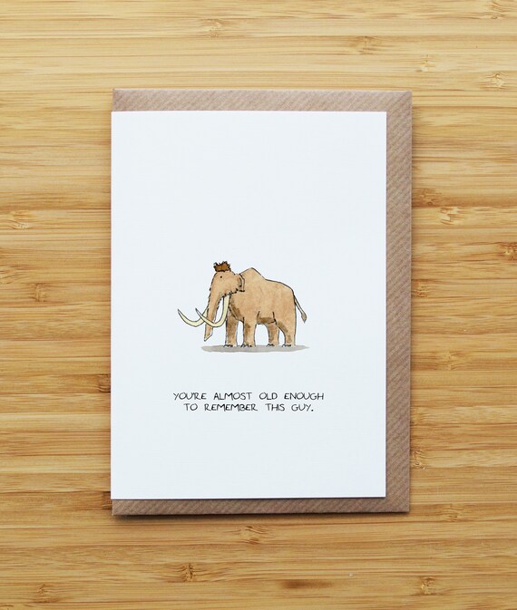 Mammoth Birthday Card or Print - Etsy