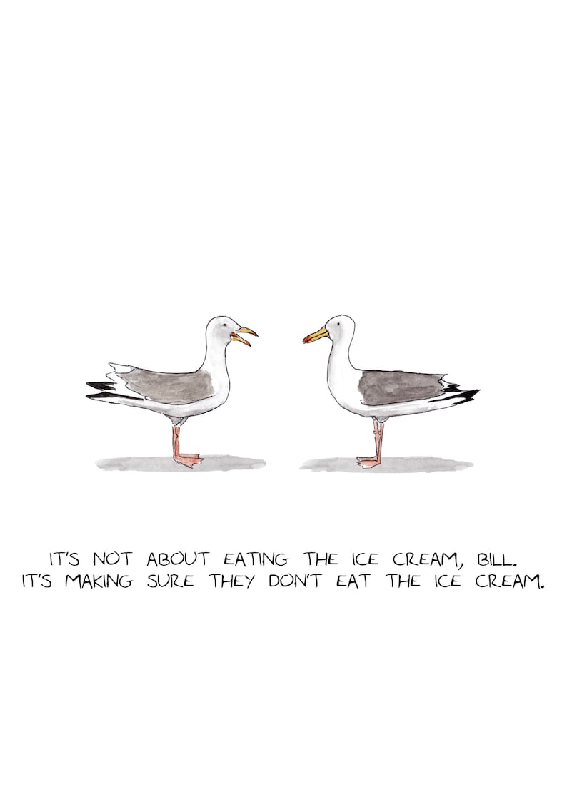 Seagull Team Talk Card or Print | Etsy UK