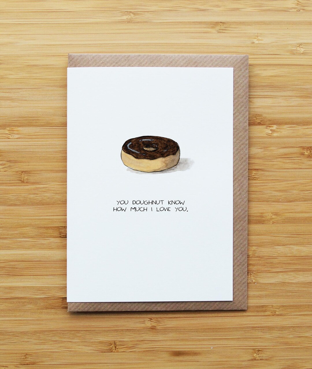 Doughnut Love Card - Funny - Love & Valentines - Recycled Card - Etsy