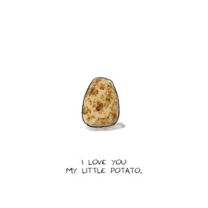 Potato Love Card - Etsy