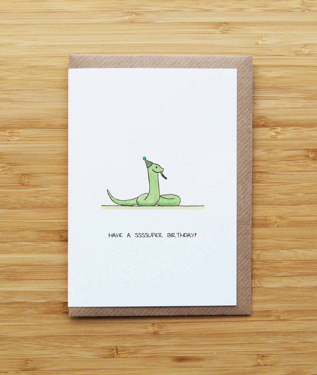 Snake Birthday Card - Etsy