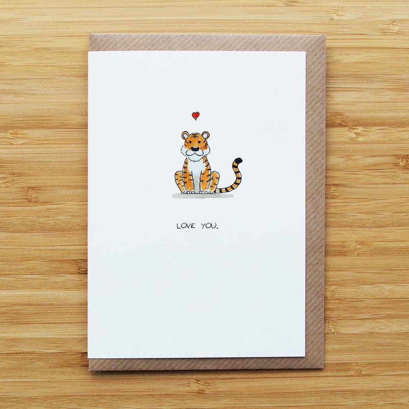 Valentines Tiger - Etsy UK
