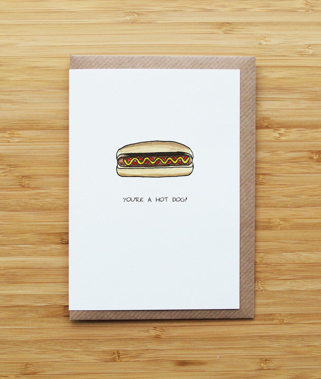 Hot Dog Card - Etsy