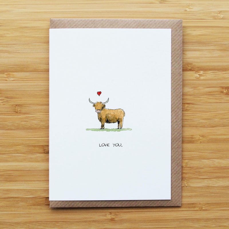 Cow Card - Etsy