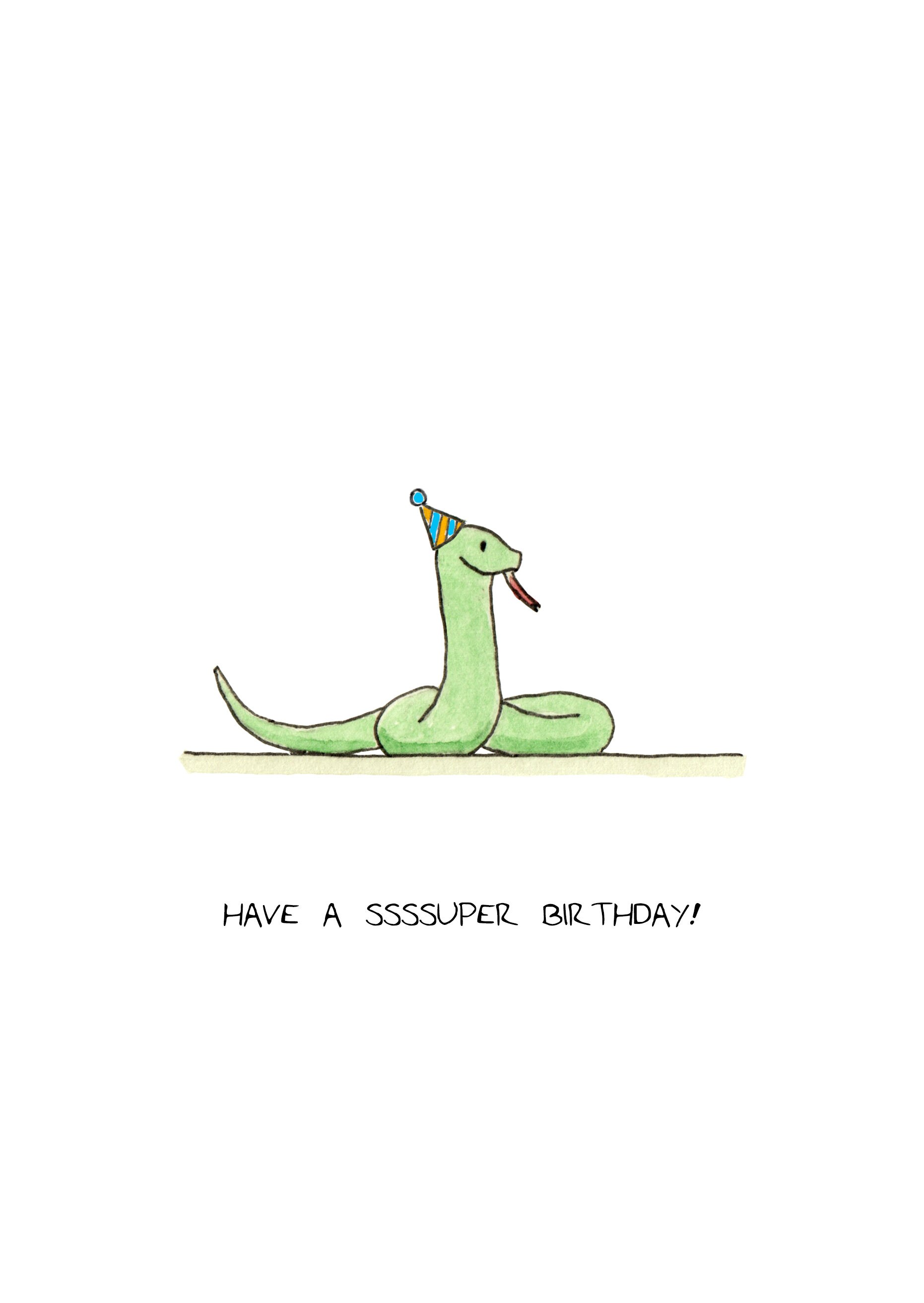 Snake Birthday Card or Print - Etsy UK