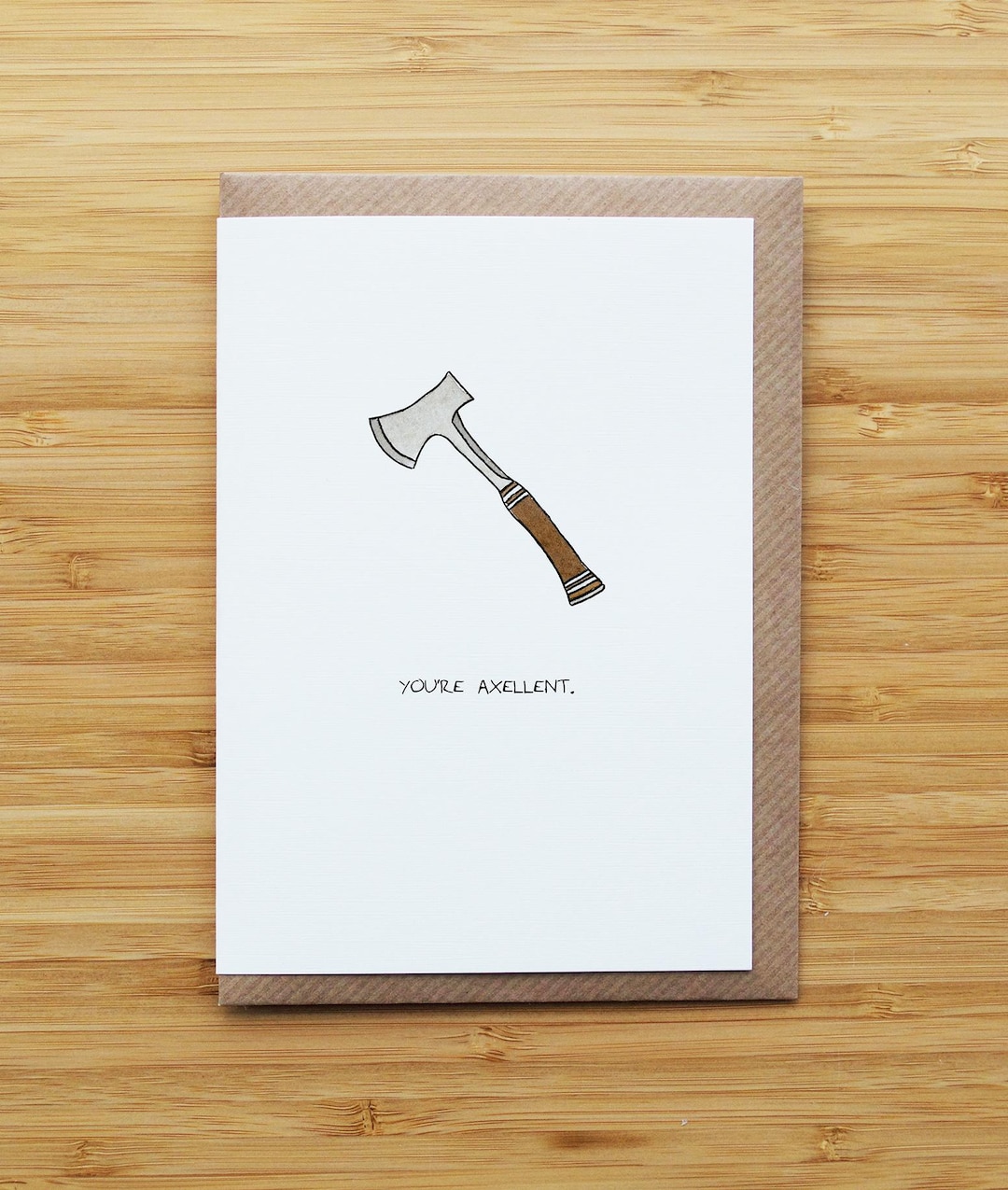 Axe Card - Camping - Recycled Card - Etsy