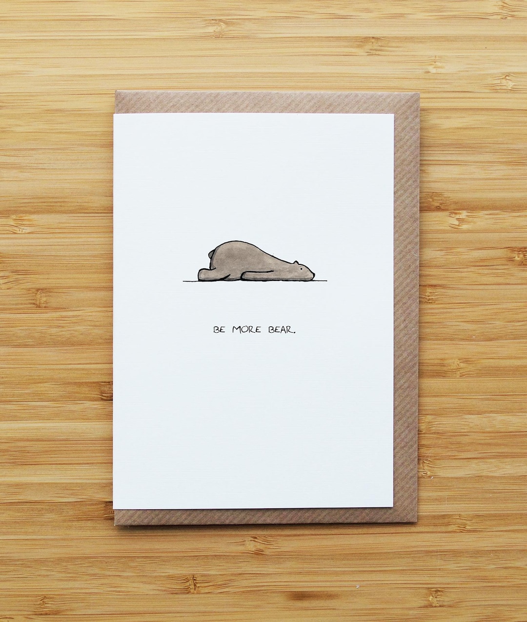 Be More Bear Card - Etsy