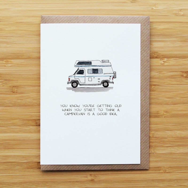 Funny Camper Van Card - Etsy UK