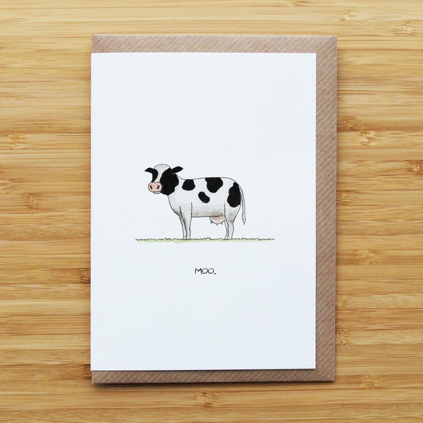 Cow Greeting Card - Etsy