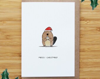 Tis the Dam Season Funny Holiday Card, Beaver Christmas Cards Boxed - Etsy