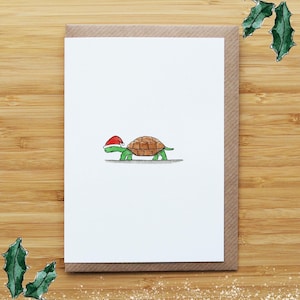 Turtle Christmas Card - Etsy