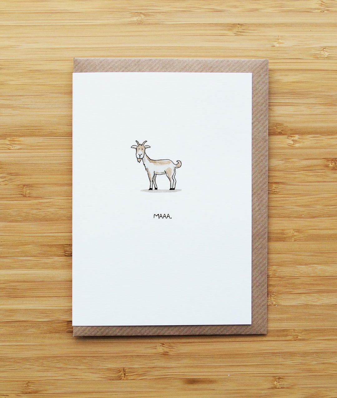 Goat Card - Cute Farm Animal - Recycled Card - Etsy UK
