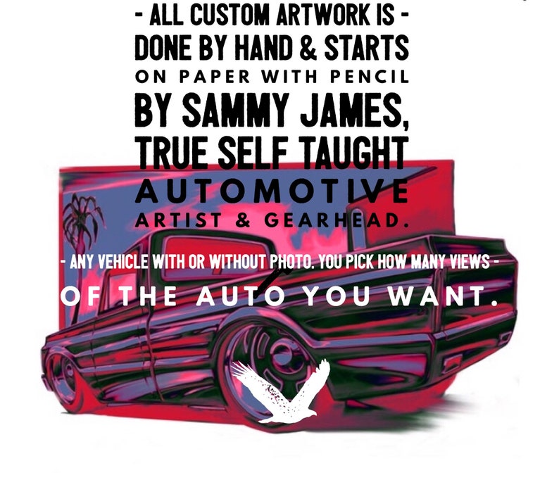Custom Car Portrait - Custom Car Artwork -car Portrait - Custom ...