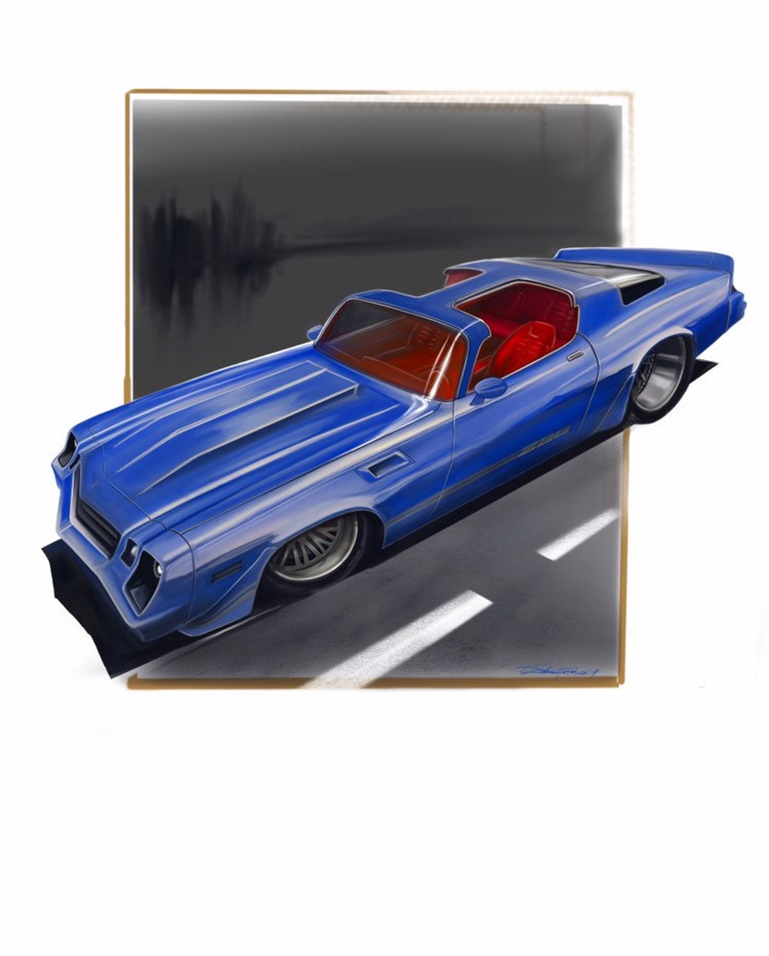 Custom Car Portrait - Custom Car Artwork -car Portrait - Custom ...