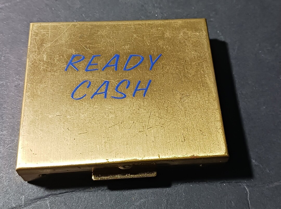 Ready Cash Gold Tone Petty Cash Holder. 1960's. Fast, Free Shipping to ...