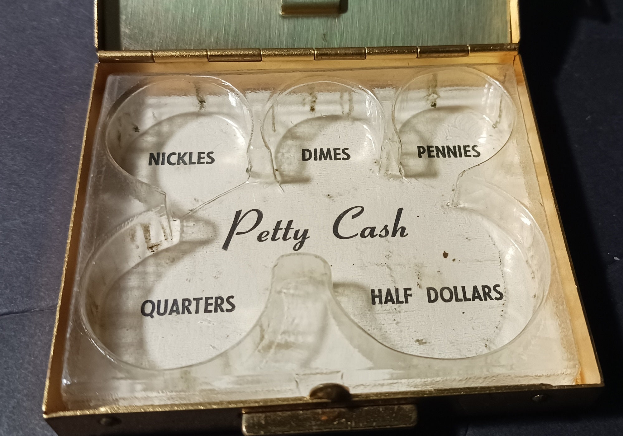 Ready Cash Gold Tone Petty Cash Holder. 1960's. Fast, Free Shipping to ...
