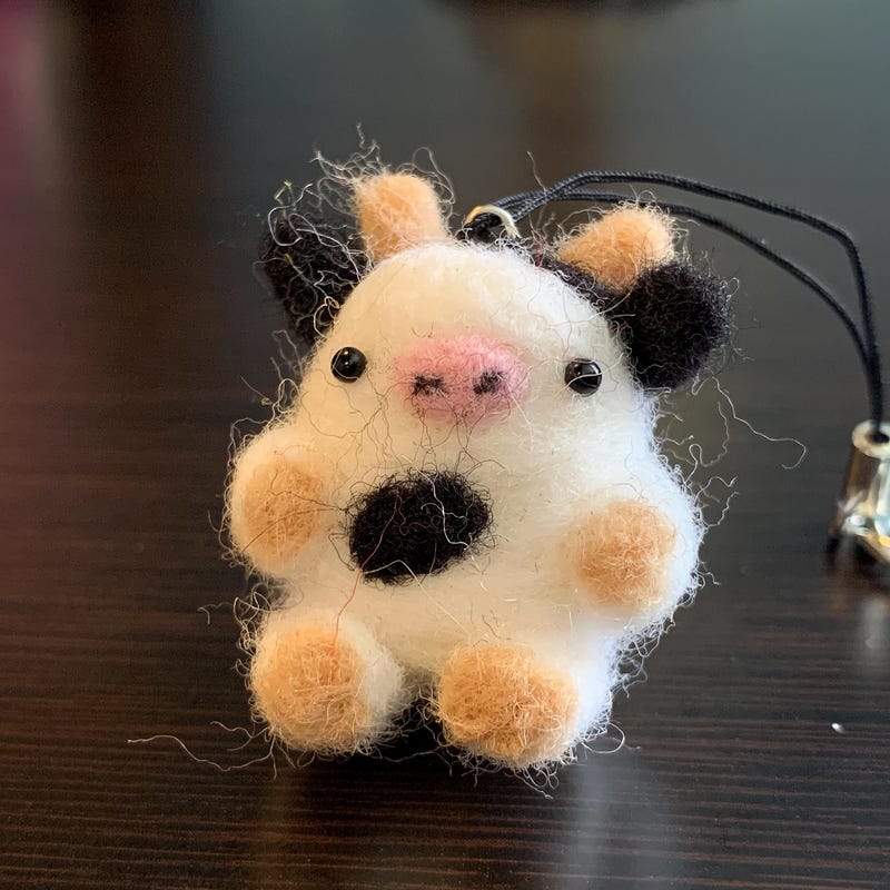 Needle Felted Cow - Etsy