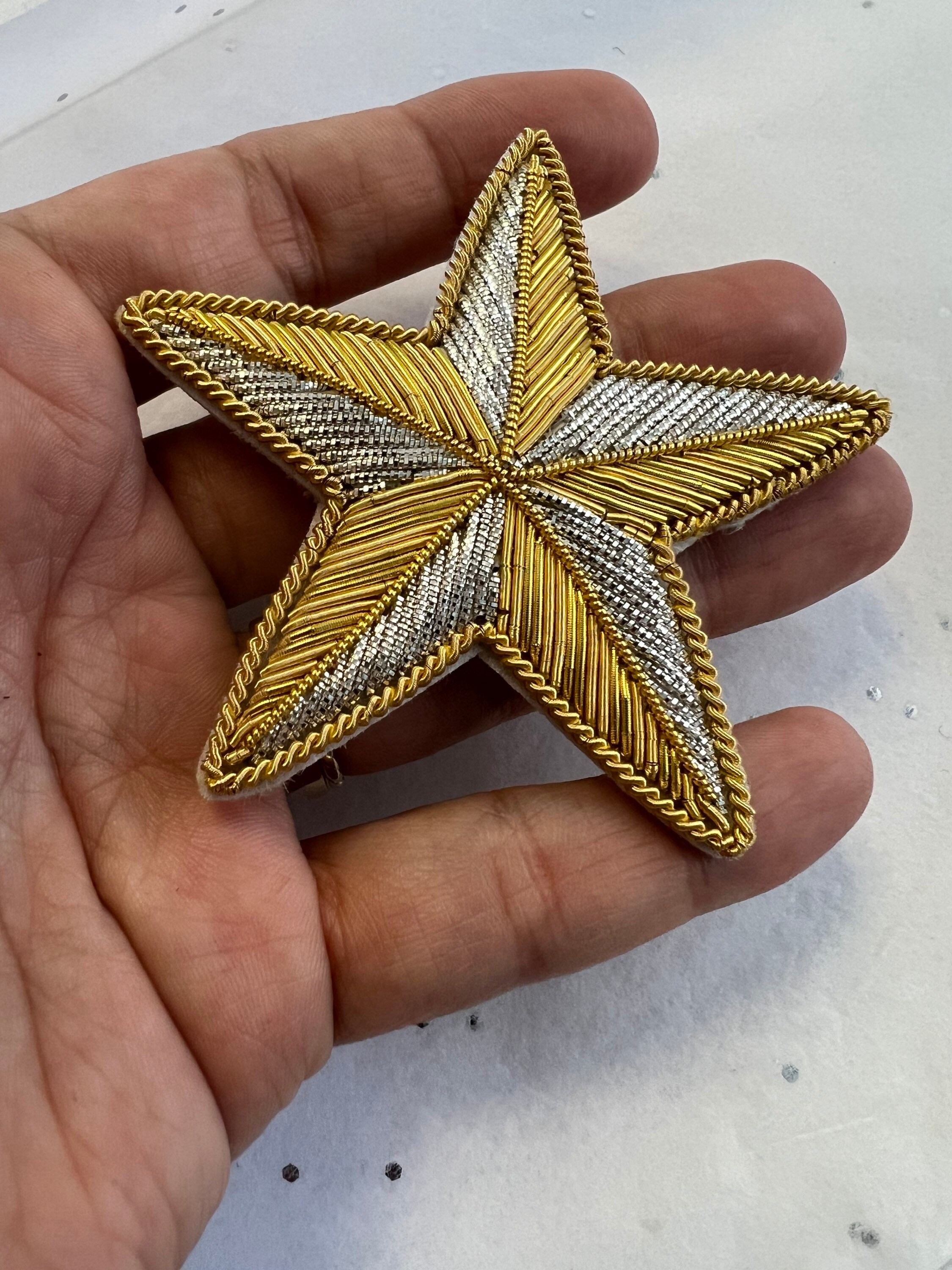 Embroidered Brooch. French Bullion Patch. Embellishment. Bullion Patch ...