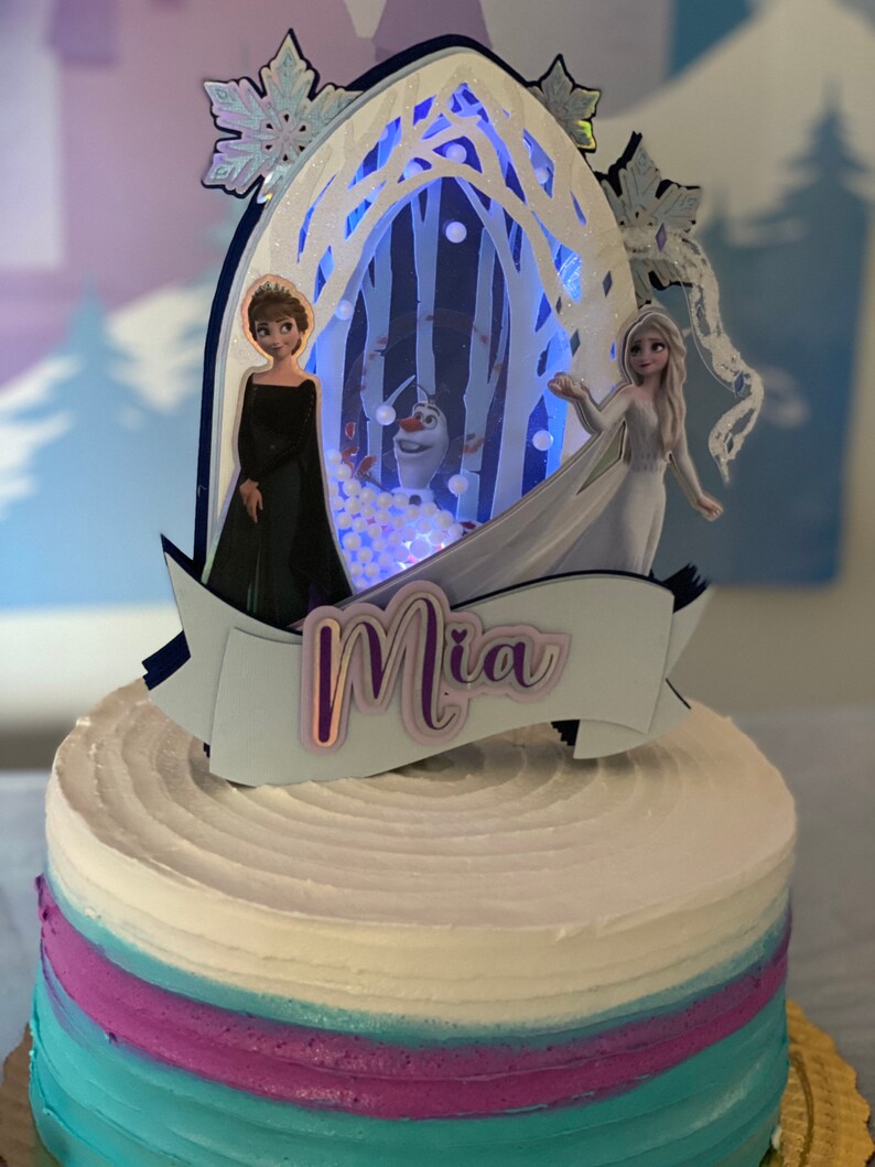 Frozen Frozen 2 Enchanted Forest Olaf Elsa Anna Cake - Etsy